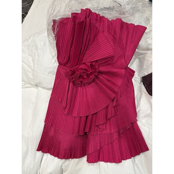 one33 | Dresses | One33 Social Size Eleanor Rosette Mini Dress Hot Pink ...
